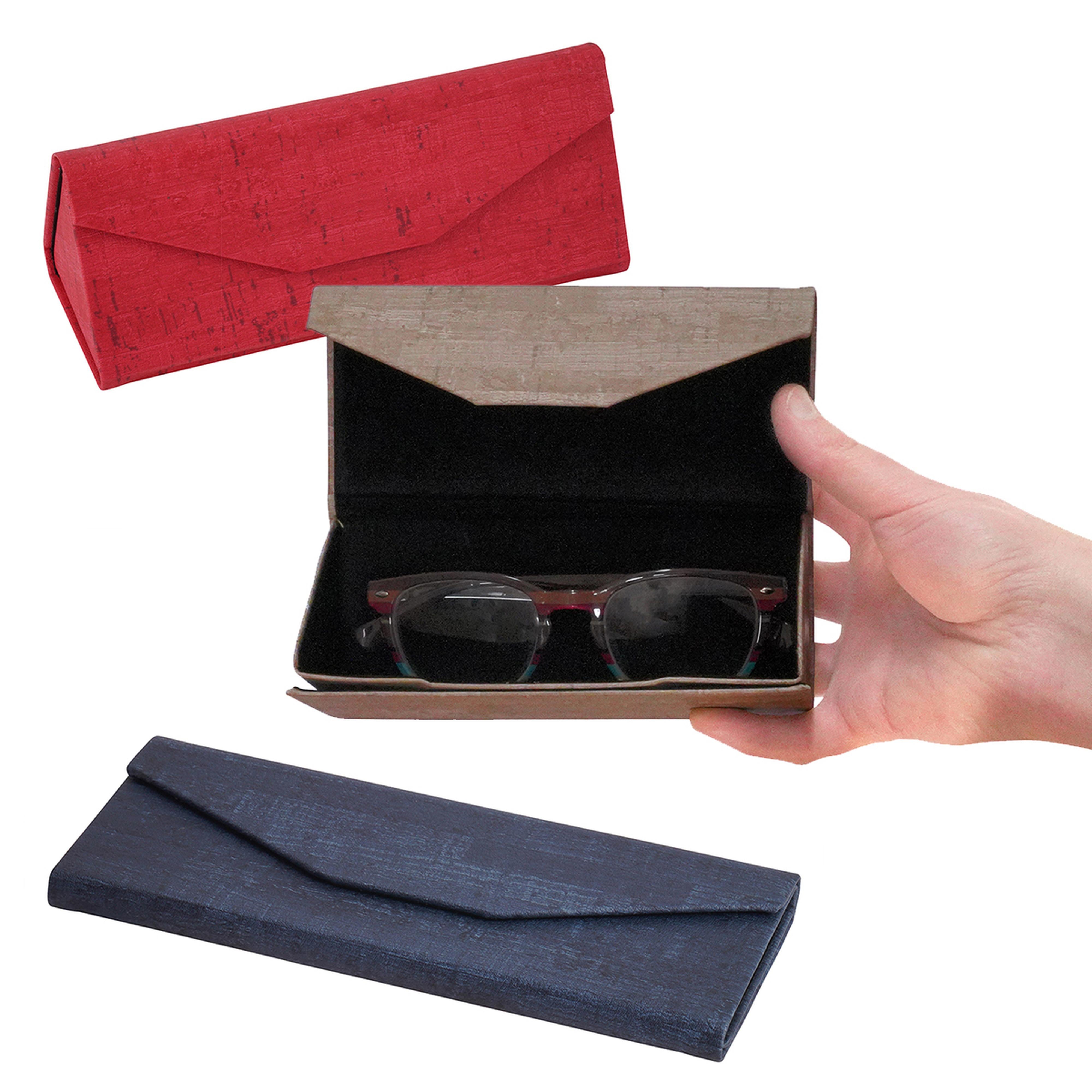 Foldable Triangular Case with Cork Texture