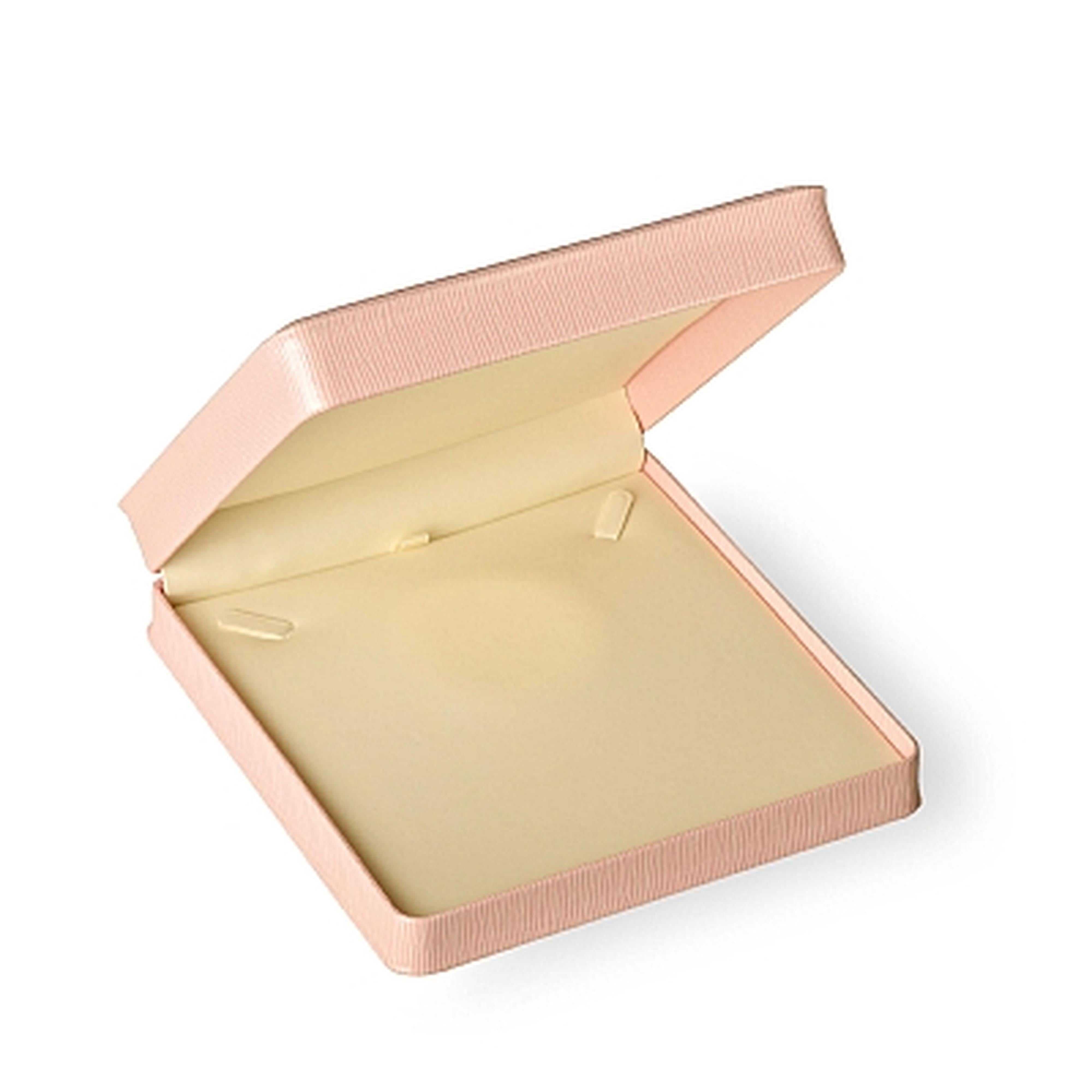 Embossed Leatherette Large Set Box with Cream Leatherette Interior
